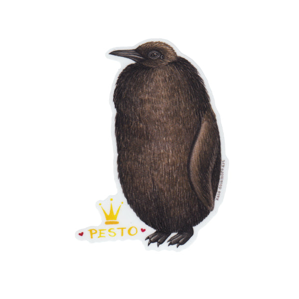Pesto the King Penguin Vinyl Sticker – Kate Dolamore Art
